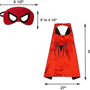 Superhero Themed Birthday Party Supplies Kid's Cosplay Game Costume Avenger Capes & Mask Happy Birthday Banner Balloons Decorations Perfect for Boys and Girls Birthday Party,Super Hero Party Favors