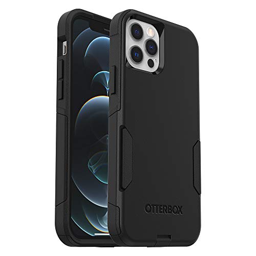 OtterBox iPhone 12 & iPhone 12 Pro Commuter Series Case - BLACK, slim & tough, pocket-friendly, with port protection