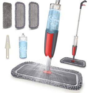 spray mops for floor cleaning microfiber floor mops with 3 washable reusable pads a refillable bottle and scrubber mexerris dry wet flat mop with sprayer for hardwood laminate wood floor cleaning