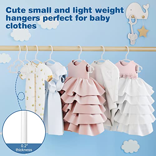 GoodtoU Baby Hangers for Closet 60Pack White Baby Clothes Hangers Bulk Kids Plastic Hangers Toddler Hangers Plastic Infant Hangers for Closet