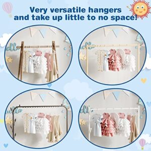 GoodtoU Baby Hangers for Closet 60Pack White Baby Clothes Hangers Bulk Kids Plastic Hangers Toddler Hangers Plastic Infant Hangers for Closet