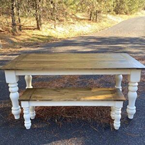 CAROLINA LEG CO. Curvy Dining and Bench Combo - Unfinished American Pine - Set of 4 Dining and Bench Legs - Made in North Carolina