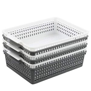 vcansay plastic a4 paper storage basket trays, 6 packs