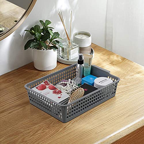 Vcansay Plastic A4 Paper Storage Basket Trays, 6 Packs