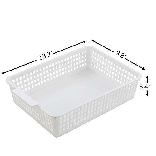 Vcansay Plastic A4 Paper Storage Basket Trays, 6 Packs