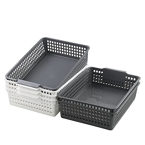 Vcansay Plastic A4 Paper Storage Basket Trays, 6 Packs