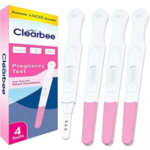 acessorz fake prank joke pregnancy test always positive - april fool's day practical joke, prank, gag, false pregancy test kit, 4 pack pink