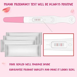 Acessorz Fake Prank Joke Pregnancy Test Always Positive - April Fool's Day Practical Joke, Prank, Gag, False Pregancy Test Kit, 4 Pack Pink