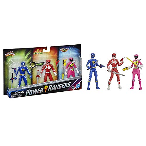 Power Rangers Beast Morphers Special Episode 3-Pack Action Figure Toys Dino Thunder Blue Ranger, Mighty Morphin Red Ranger, Dino Charge Pink Ranger (Amazon Exclusive)