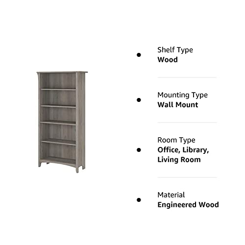 Bush Furniture Salinas Tall 5 Shelf Bookcase