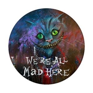 Retro Watercolor Graffiti Smile Cat - We're All Mad Here PopSockets PopGrip: Swappable Grip for Phones & Tablets