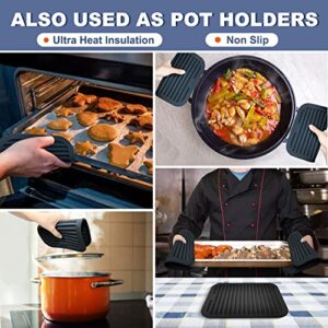 Walfos Silicone Trivets For Hot Pots and Pans - Heat Resistant Hot Pads For Kitchen Counter- Multi-Purpose & Versatile Trivet Mat - Durable & Flexible Silicone Hot Pad