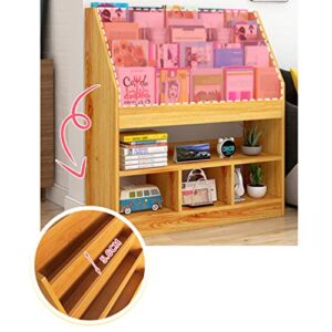 Book Shelf Magazine Rack Newspaper Holder Multilayer Storage Rack Freestanding Display Rack Materials Robust Home 90X30X100CM MUMUJIN (Color : B)