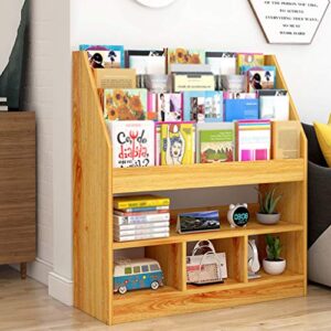 Book Shelf Magazine Rack Newspaper Holder Multilayer Storage Rack Freestanding Display Rack Materials Robust Home 90X30X100CM MUMUJIN (Color : B)