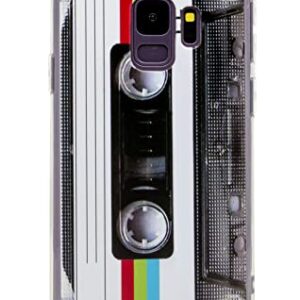 FAteamll Case for Galaxy S9,with Reinforced Corners TPU Soft Bumper Retro Cassette Tape Case Compatible with Samsung Galaxy S9