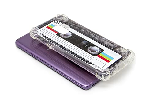 FAteamll Case for Galaxy S9,with Reinforced Corners TPU Soft Bumper Retro Cassette Tape Case Compatible with Samsung Galaxy S9