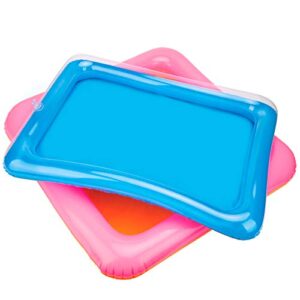 kilpkonn 2pcs inflatable sand tray, portable foldable inflatable cooler sand box, sand molds tools sandbox for play sand