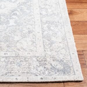 Safavieh Restoration Vintage Collection 8' x 10' Grey/Ivory RVT707F Handmade Distressed Wool & Viscose Area Rug