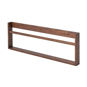 wood magazine rack wall hanging newspaper holder book shelf storage rack display rack bedroom living room 90x7x30cm mumujin (color : b)