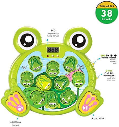 Play22 Whack A Frog Game - Interactive Whack A Frog Game for Toddler, Learning, Active, Early Developmental Toy, Fun Gift Boys and Girls, 2 Hammers Included - Original