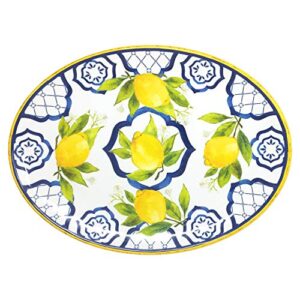 le cadeaux melamine oval serving platter 16 inch, palermo