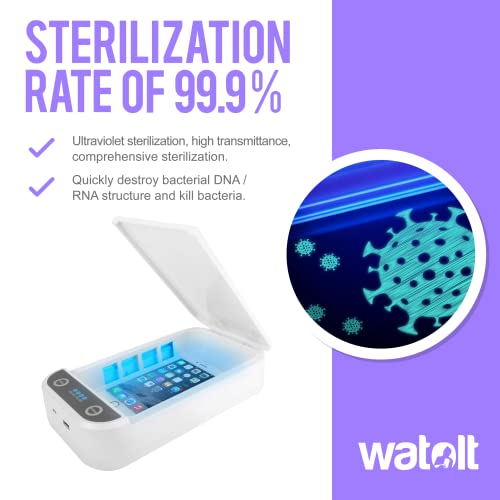 Watolt UV Light Sanitizer - Cell Phone Sanitizer Sterilizer Cleaner Box for Smartphone iPhone