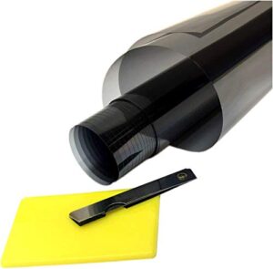 otoliman 2ply premium uncut roll window tint film dark black 20" inchx20'ft (20inc x 240inc) car home office glass scratch resistant film