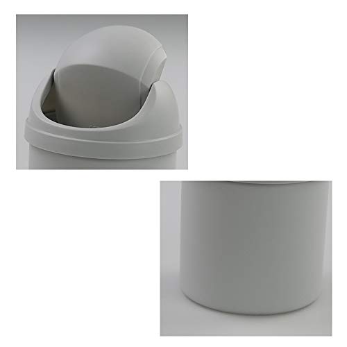 DynkoNA 2 L Mini Desktop Waste Bin, Countertop Garbage Can with Lid (Grey)