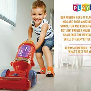 Play22 Kids Vacuum Cleaner Toy for Toddler with Lights & Sounds Effects & Ball-Popping Action - Pretend Play Toy Vacuum Cleaner for Toddler Best Gift for Boys and Girls, No Suction! Original