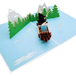 iGifts And Cards Awesome Fishing Pop Up Greeting Card - Friendship, Retirement, Happy Birthday, Father’s Day, Dad, Husband, Adventure, Get Well, Boss, Mountain Fishing Card, Card for Fisherman