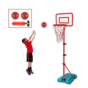 e eakson kids basketball hoop stand adjustable height 2.9 ft -6.2 ft indoor basketball hoop outdoor toys outside backyard games mini hoop basketball goal gifts for boys girls toddler age 3 4 5 6 7 8