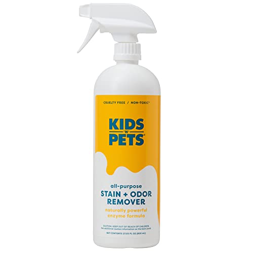 KIDS 'N' PETS - Instant All-Purpose Stain & Odor Remover – 27 fl oz - Permanently Eliminates Tough Stains & Odors – Even Urine Odors - No Harsh Chemicals, Non-Toxic & Child Safe, Multi-Color