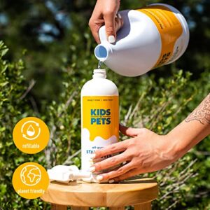 KIDS 'N' PETS - Instant All-Purpose Stain & Odor Remover – 27 fl oz - Permanently Eliminates Tough Stains & Odors – Even Urine Odors - No Harsh Chemicals, Non-Toxic & Child Safe, Multi-Color