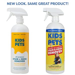 KIDS 'N' PETS - Instant All-Purpose Stain & Odor Remover – 27 fl oz - Permanently Eliminates Tough Stains & Odors – Even Urine Odors - No Harsh Chemicals, Non-Toxic & Child Safe, Multi-Color