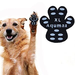 Aqumax Dog Anti Slip Paw Grips Traction Pads,Paw Protection with Stronger Adhesive, Non-Toxic,Multi-Use on Hardwood Floor or Injuries,12 sets-48 Pads XL Black