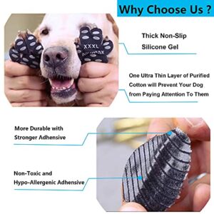 Aqumax Dog Anti Slip Paw Grips Traction Pads,Paw Protection with Stronger Adhesive, Non-Toxic,Multi-Use on Hardwood Floor or Injuries,12 sets-48 Pads XL Black