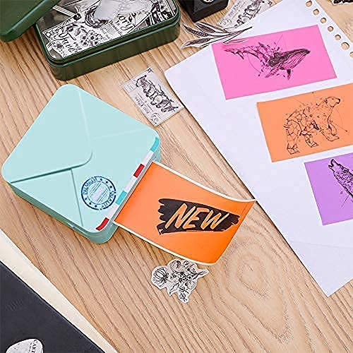 Phomemo M02S Pocket Thermal Printer- Bluetooth Photo Printer with 3 Rolls Colorful Sticker Paper, Compatible with iOS + Android for Plan Journal, Study Notes, Art Creation, Work, Gift