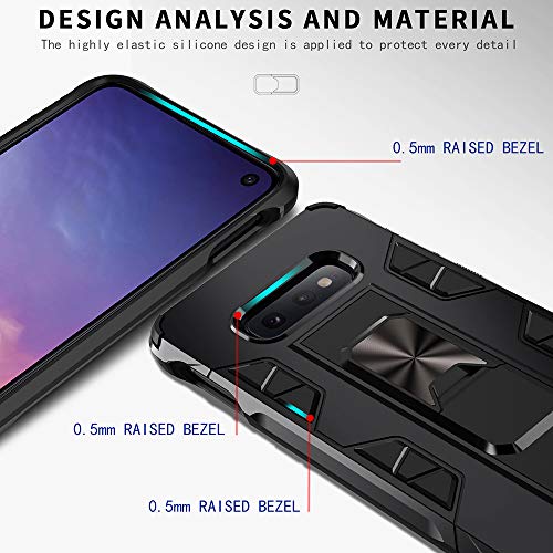 Samsung Galaxy Note 8 Case Military Grade Built-in Kickstand Case with Stand Holder Armor Heavy Duty Shockproof Cover Protective Case for Samsung Galaxy Note 8 Phone Case (Black)