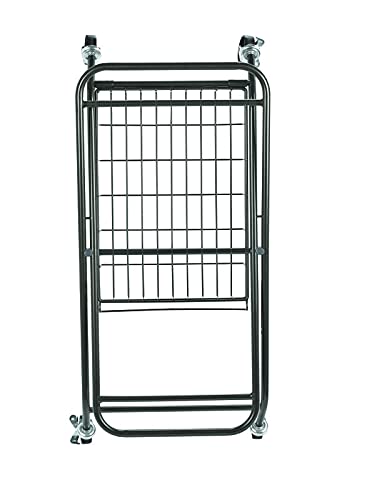 Artesa Verona Collapsible Laundry Cart with Basket, Black