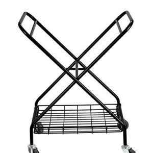 Artesa Verona Collapsible Laundry Cart with Basket, Black