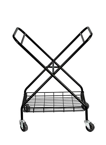 Artesa Verona Collapsible Laundry Cart with Basket, Black