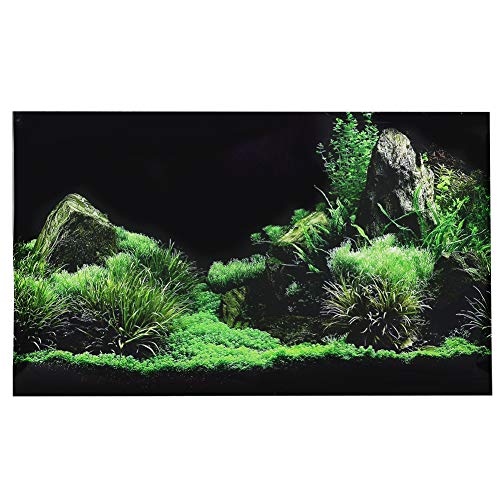 Zerodis Aquarium Poster, Seafloor Water Grass Fish Tank Background Decoration 3D PVC Self Adhesive Fish Tank Wallpaper Sticker for Aquarium Fish Tank Decoration(24.0 x 15.7in)