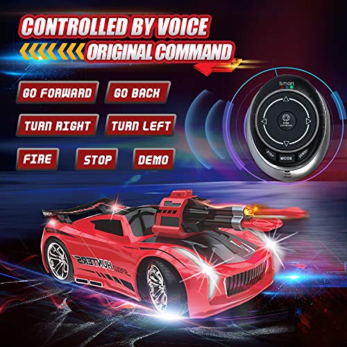 Pearlzus Voice RC Cars for Boys Age 8-12, Remote Control Car Toys Great Birthday Gift for Kids 6-12 Boys Girls, Hobby RC Cars with Gorgeous Light & Sound, 7 Year Old Boy Toys (RED)