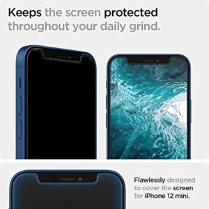 Spigen Tempered Glass Screen Protector [GlasTR EZ FIT] designed for iPhone 12 Mini (2020) [5.4 inch] [Case Friendly] - 2 Pack