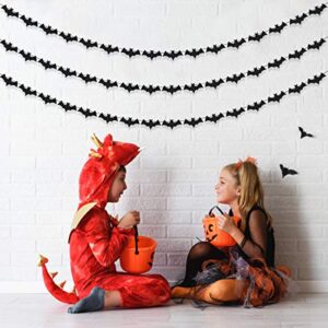 5Pcs Bat Garland- Halloween Party Decorations,Flying Bats Halloween,Halloween Bats,Bat Streamers,Haunted House Decorations,Halloween Wall Decorations