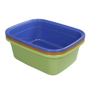 dehouse 3-pack 12 quart wash basin, dish pan