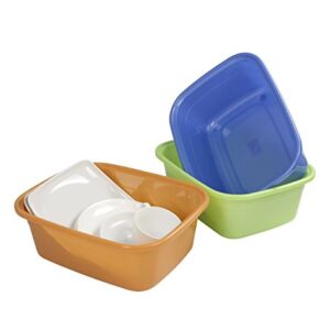 Dehouse 3-Pack 12 Quart Wash Basin, Dish Pan