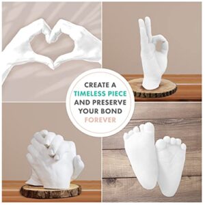 Craft It Up Hand Casting Kit DIY Plaster Molding Sculpture Kit | Hand Molds Casting Kit for Couples | Valentine's Day Gifts | Wedding | Anniversary | Baby Hand Feet Mold Keepsake