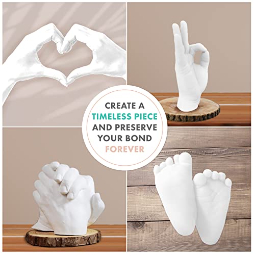 Craft It Up Hand Casting Kit DIY Plaster Molding Sculpture Kit | Hand Molds Casting Kit for Couples | Valentine's Day Gifts | Wedding | Anniversary | Baby Hand Feet Mold Keepsake