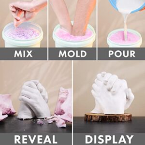 Craft It Up Hand Casting Kit DIY Plaster Molding Sculpture Kit | Hand Molds Casting Kit for Couples | Valentine's Day Gifts | Wedding | Anniversary | Baby Hand Feet Mold Keepsake